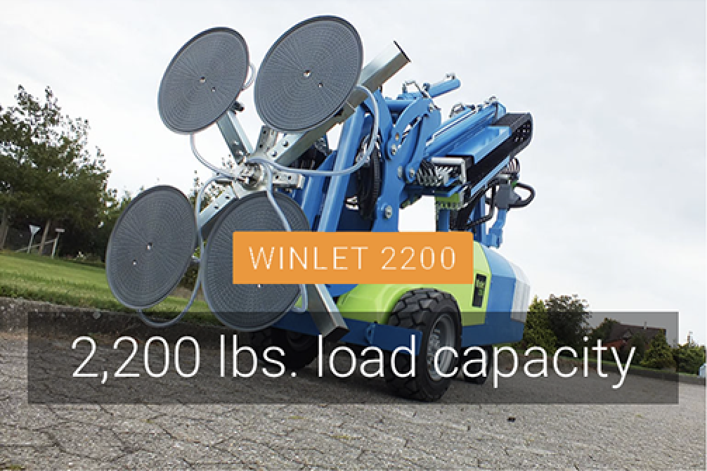Winlet Glass Handling Lifts - Lift up to 2200 lbs.