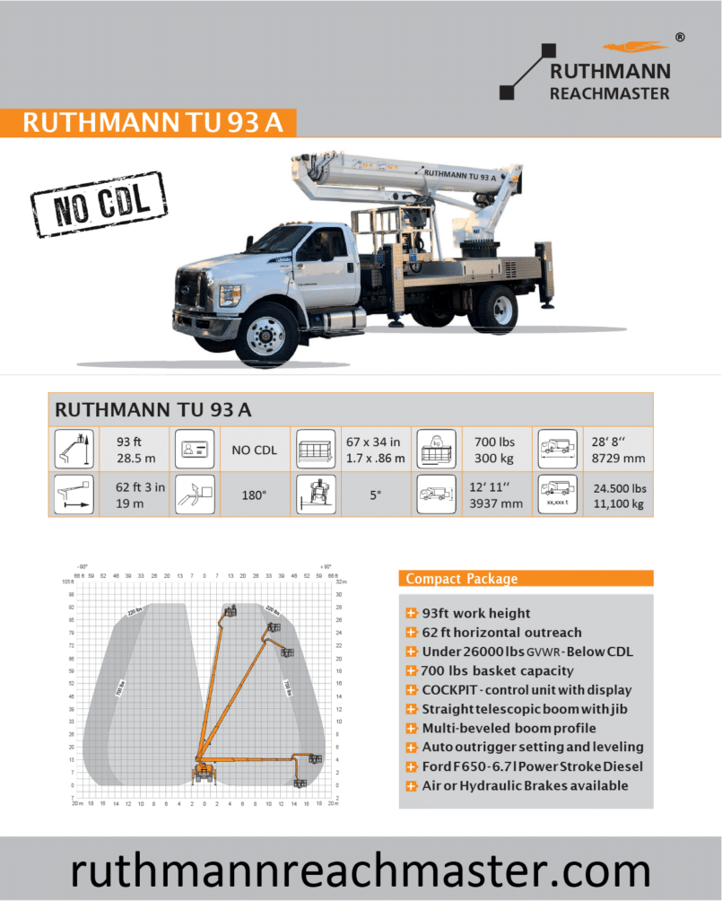 Ruthmann TU 93 available for delivery! – Ruthmann Reachmaster